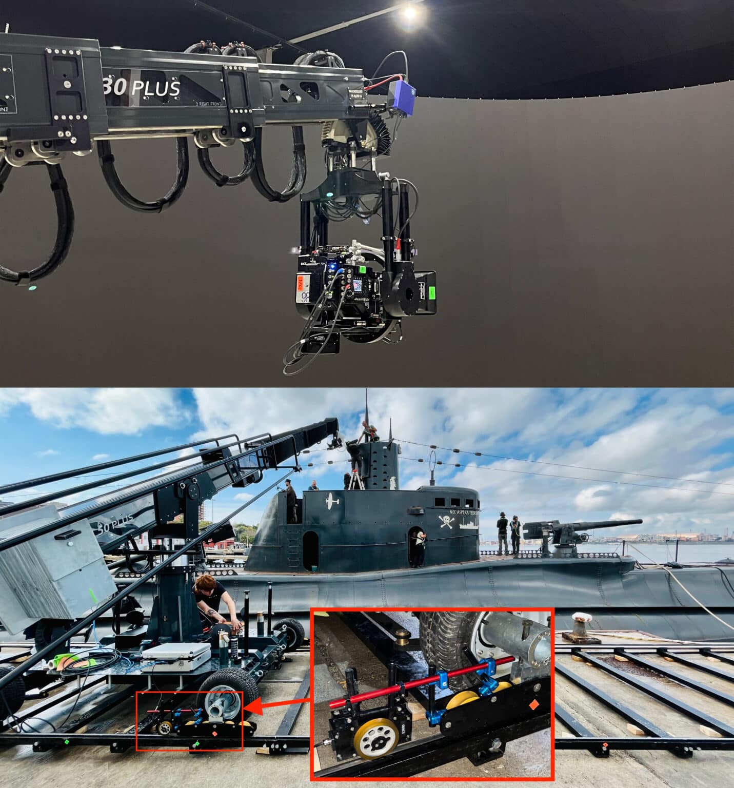 Hybrid setups Mechanical encoded P/T heads, cranes and dollies - EZtrack®